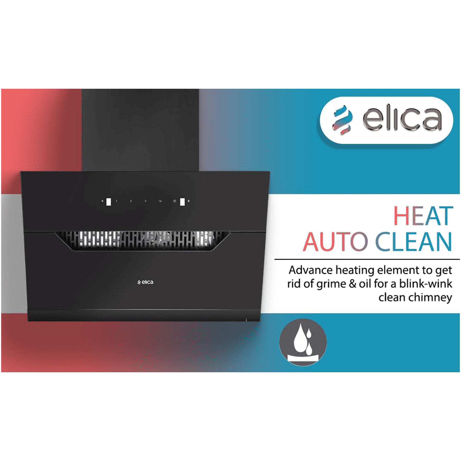 Buy elica EFL 207 HAC LTW VMS 60 60cm 1350m3/hr Ductless Auto Clean Wall Mounted Chimney with ...